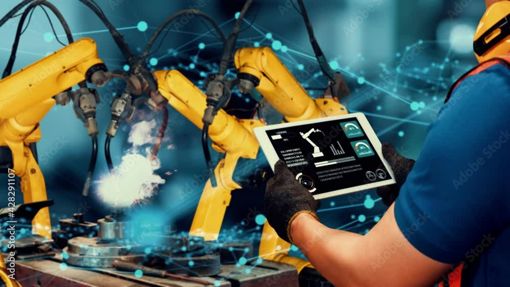 Smart industry robot arms modernization for innovative factory ...