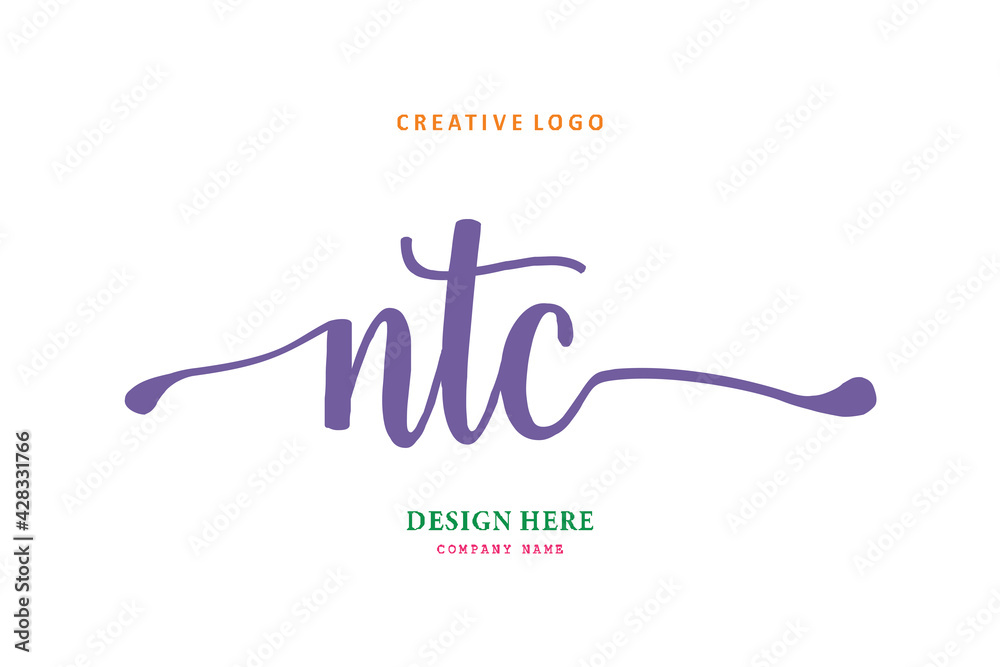 NTC lettering logo is simple, easy to understand and authoritative ...