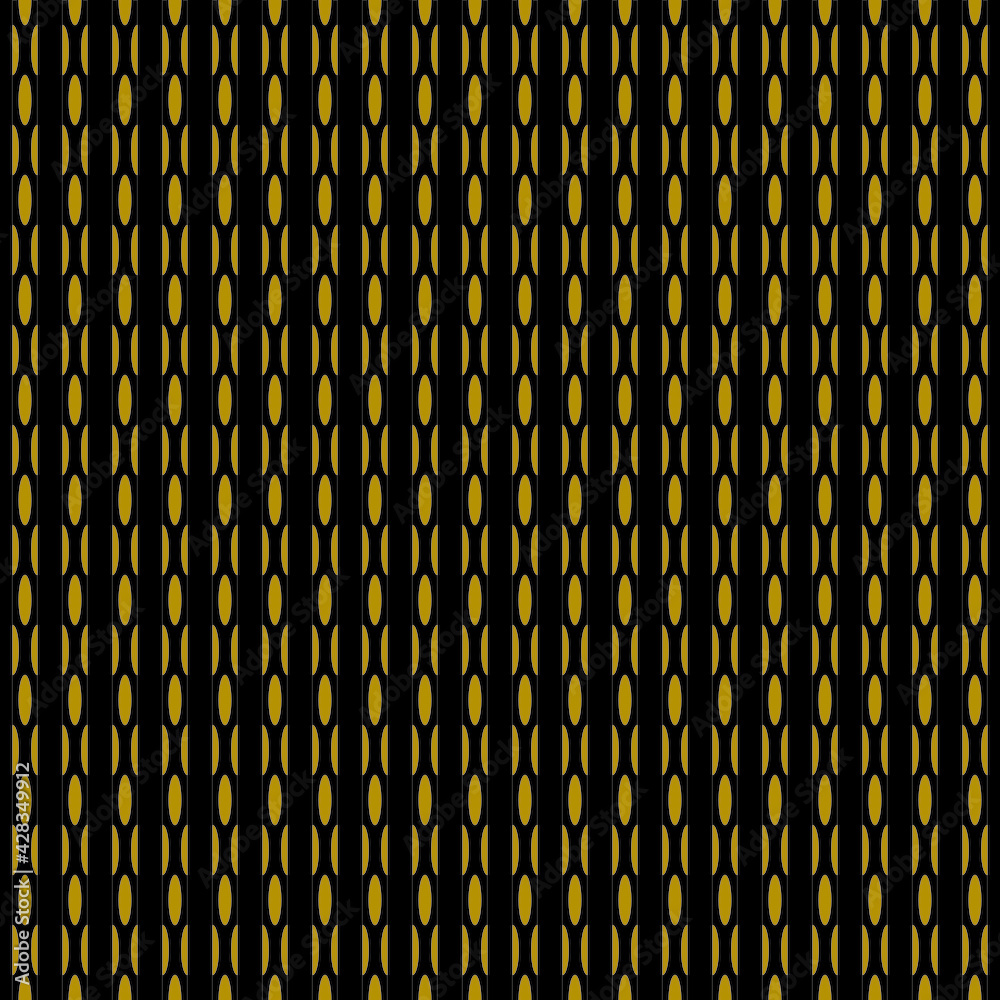 Geometric of vertical elips pattern. Design regular scale gold on black ...