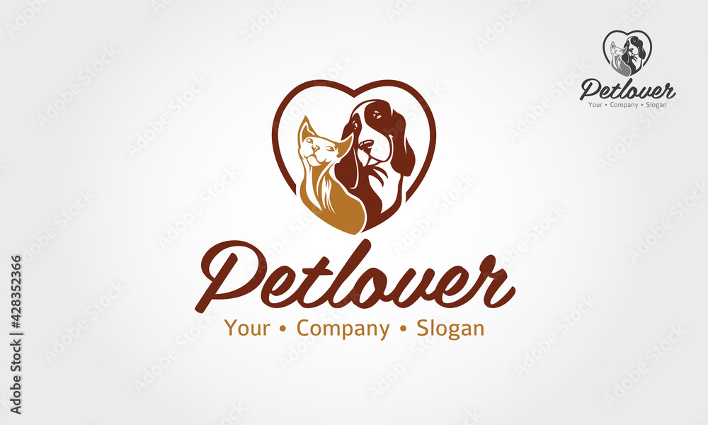Pet Lovers Vector Logo Illustration. This logo template is a nice and ...