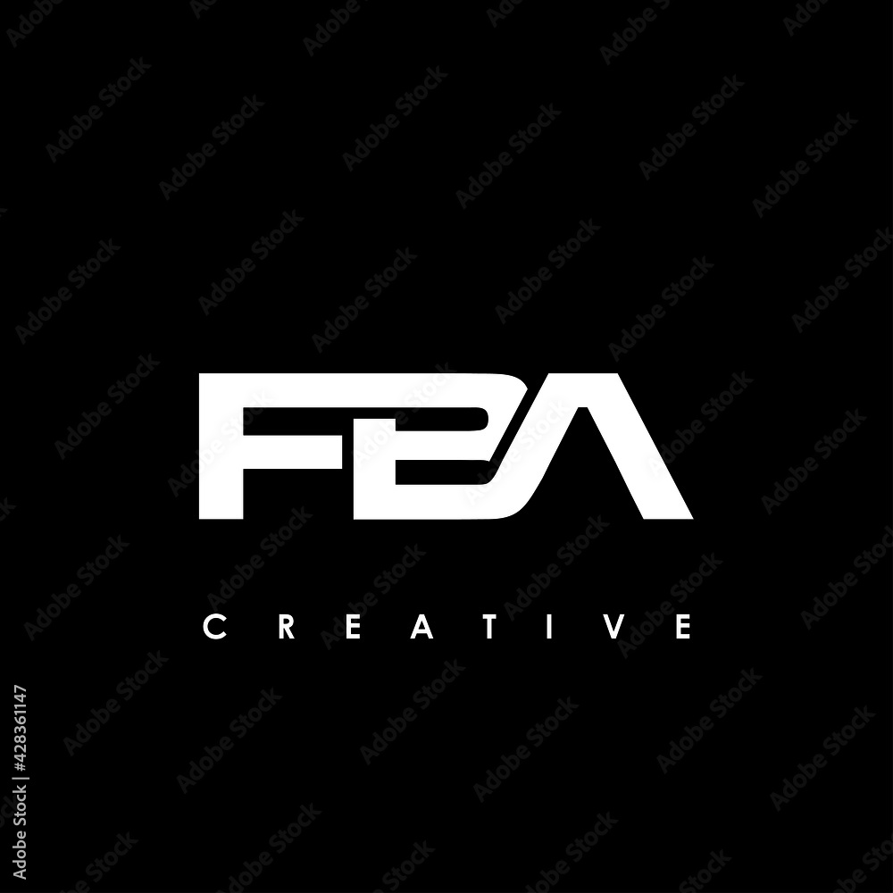 FBA Letter Initial Logo Design Template Vector Illustration Stock ...