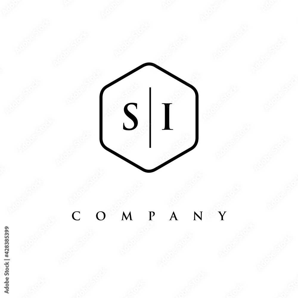 initial SI logo design vector Stock Vector | Adobe Stock