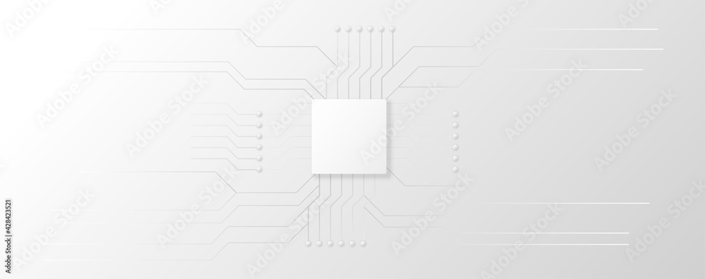 Back and white chip security circuit board electronic or electrical ...