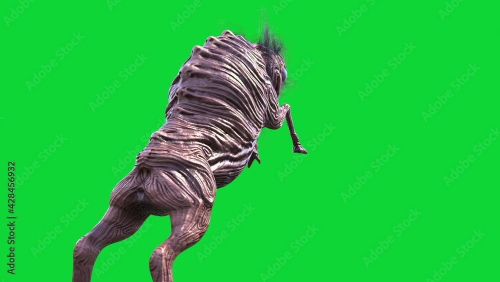 Quadrupedal Monster Green Screen Attacks Back SCP Big Charlie 3D ...