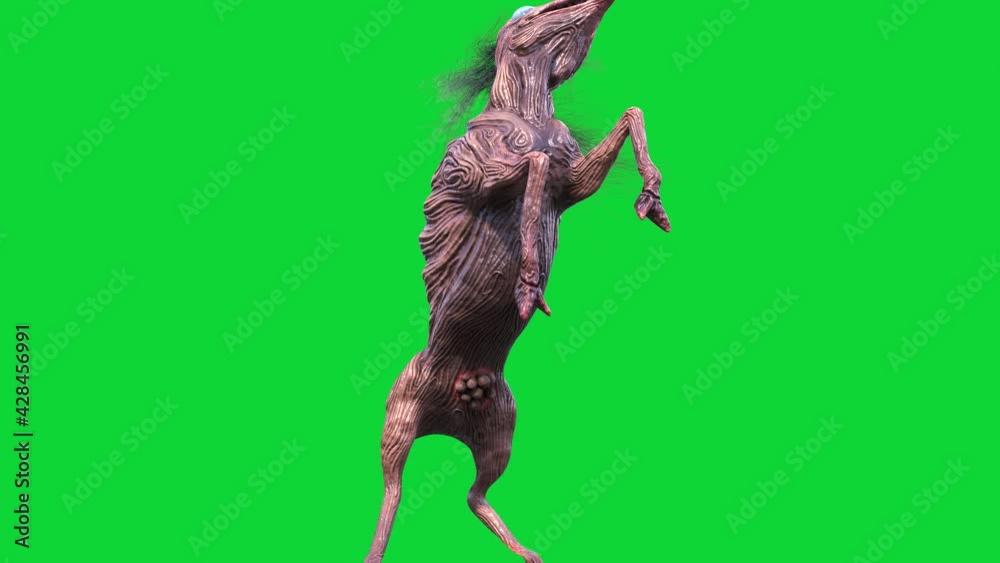 Quadrupedal Monster Green Screen Die Front SCP Big Charlie 3D Animation ...