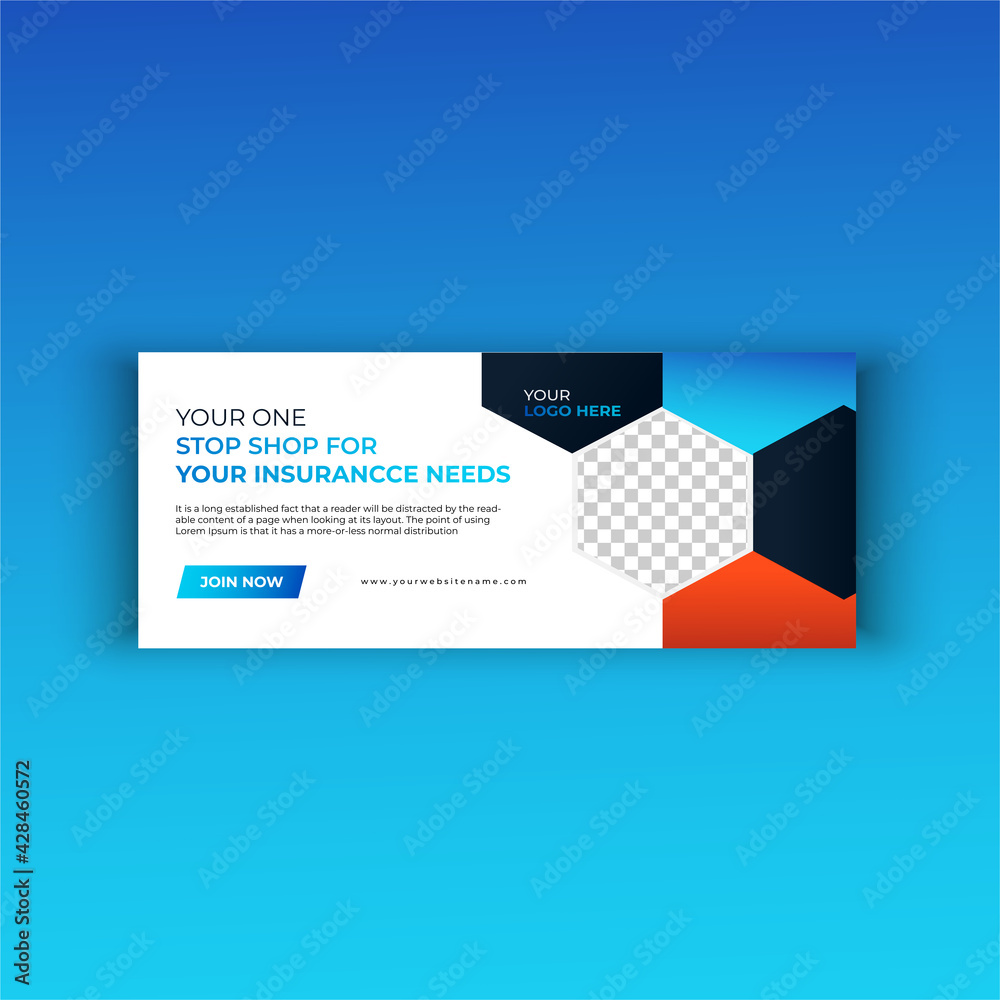 Insurance business Facebook cover design, Corporate modern cover ...