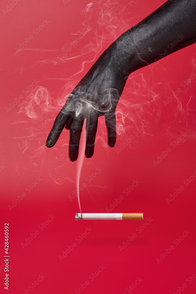 Black hand threw a smoking cigarette. Bad effects of smoking and ...