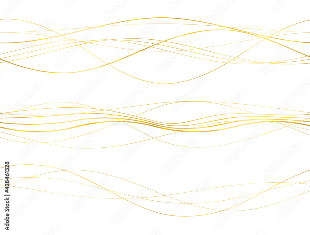 Design elements. Wave of many glittering lines. Abstract wavy stripes ...