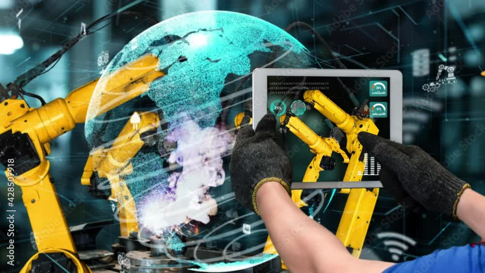 Smart industry robot arms modernization for innovative factory ...