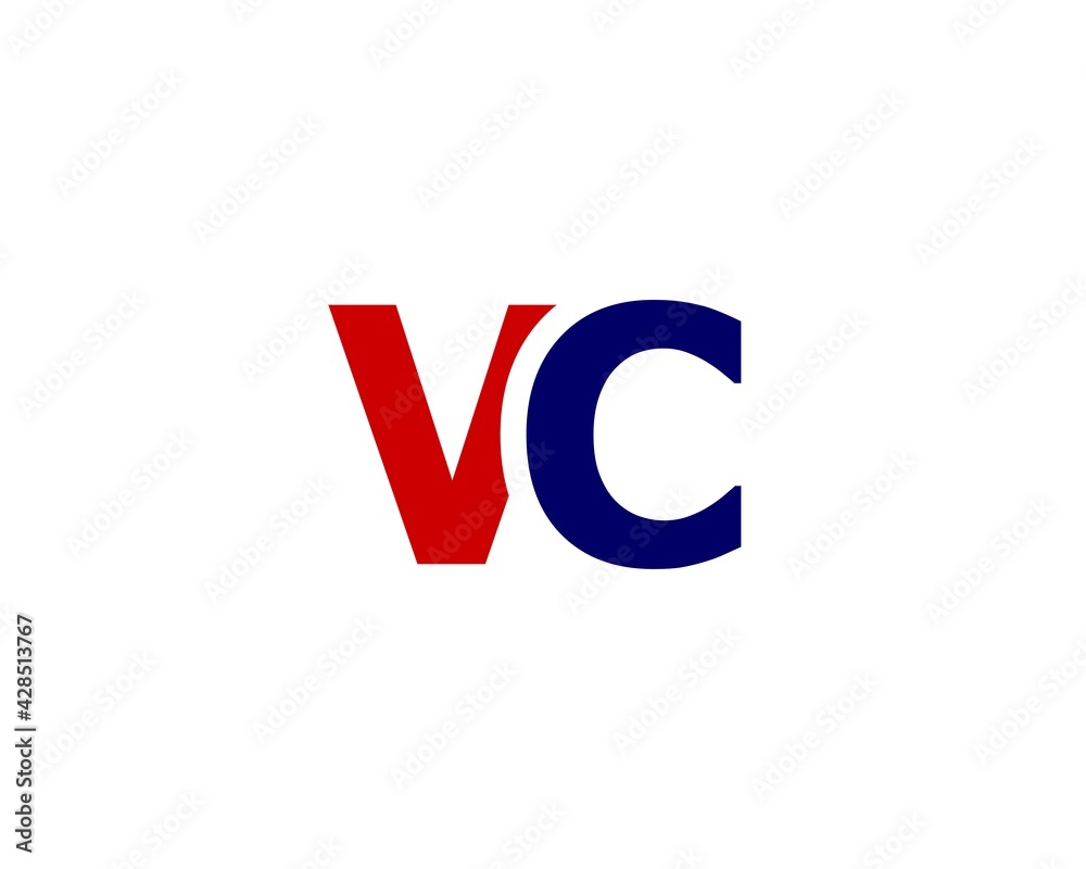 VC CV Letter logo design vector template Stock Vector | Adobe Stock