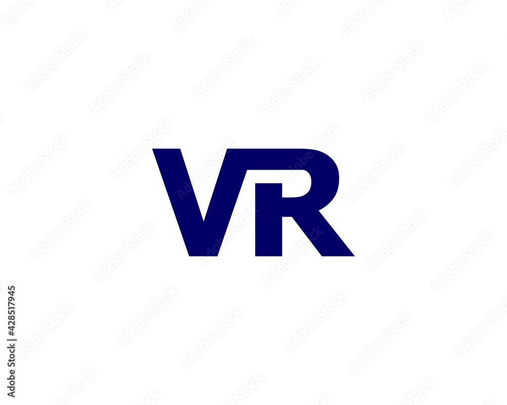 VR RV letter logo design vector template Stock Vector | Adobe Stock