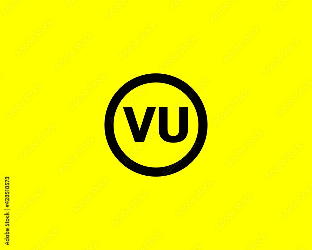 VU UV letter logo design vector template Stock Vector | Adobe Stock