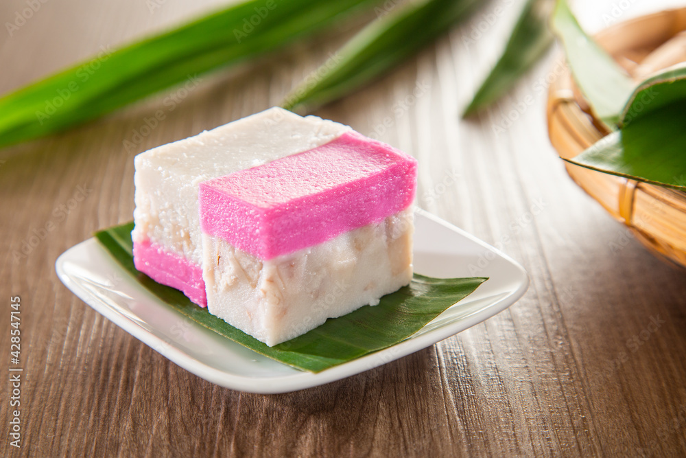 Malaysia traditional snacks from Peranakan Culture - Kuih Talam made of ...