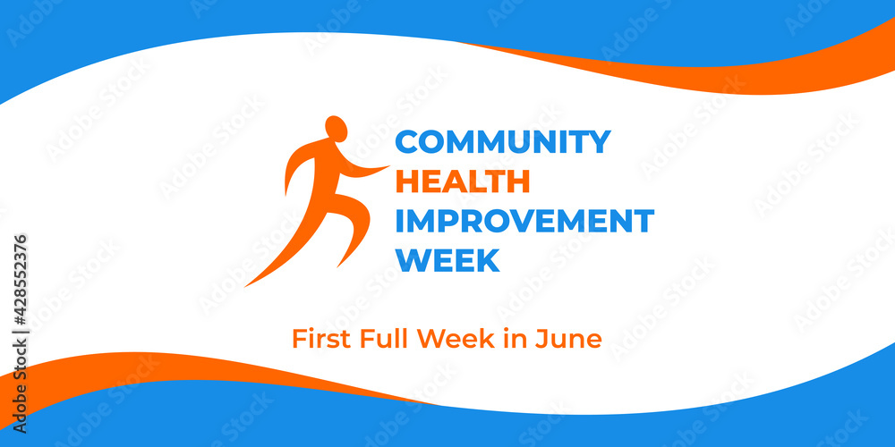 Community health improvement week. Vector web banner, social media ...