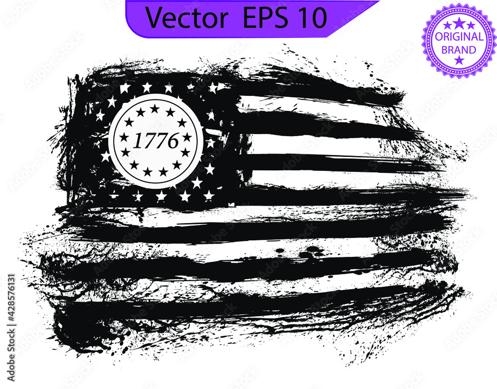 American Flag 13 Stars Background