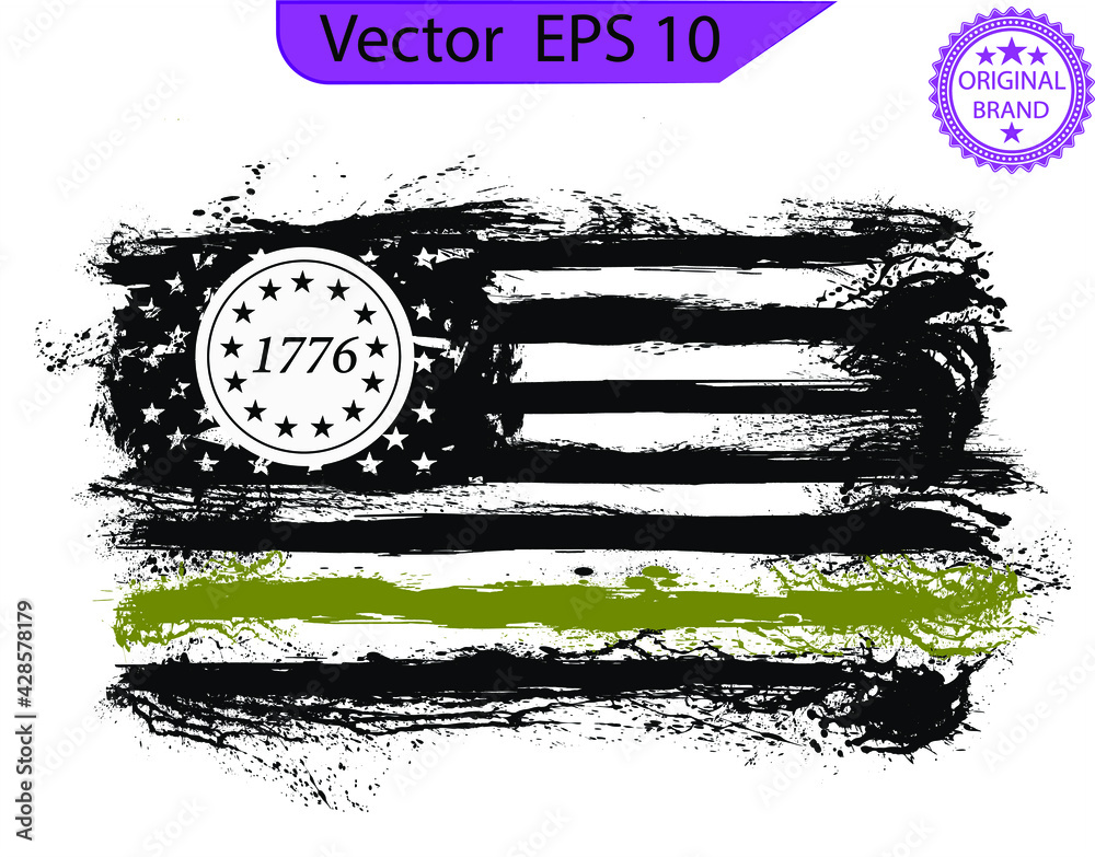 American Flag, USA Distressed and splash element Military Flag, US ...