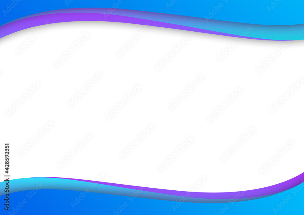 Blue and purple background image with wave border design For ...