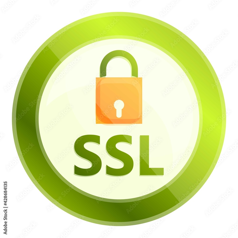 Payment ssl certificate icon. Cartoon of Payment ssl certificate vector ...