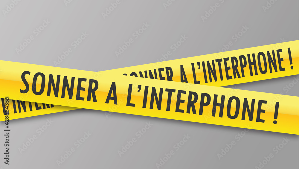Logo sonner à l'interphone. Stock-Vektorgrafik | Adobe Stock