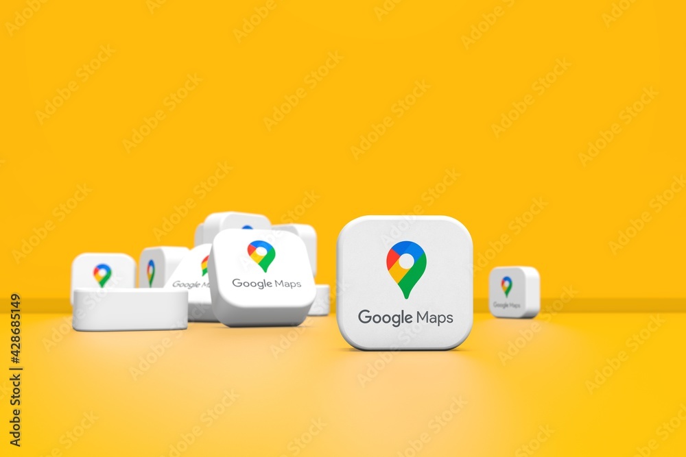 google maps, social network background design Stock Photo | Adobe Stock