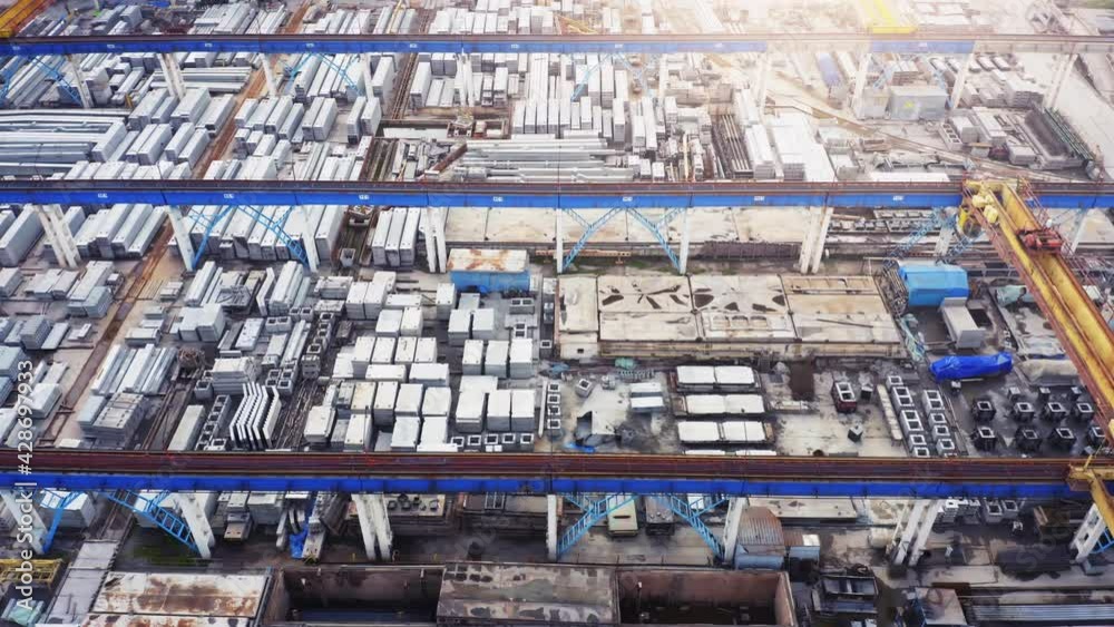Reinforced concrete products plant (factory) with a batch of building ...