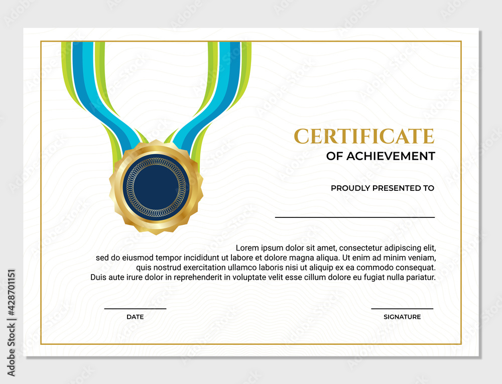 certificate background design template for graduation and appreciation ...