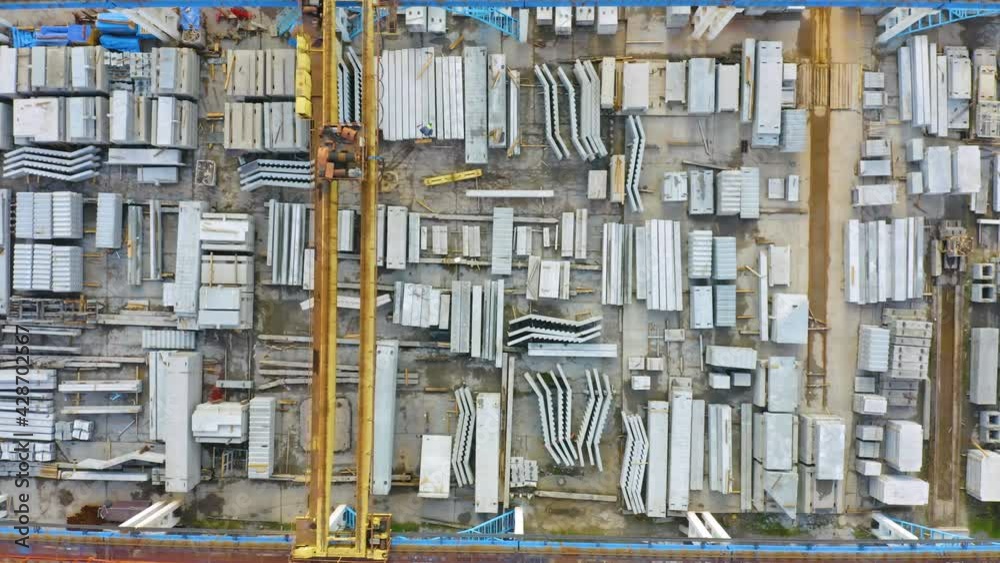 Reinforced concrete products plant (factory) with a batch of building ...
