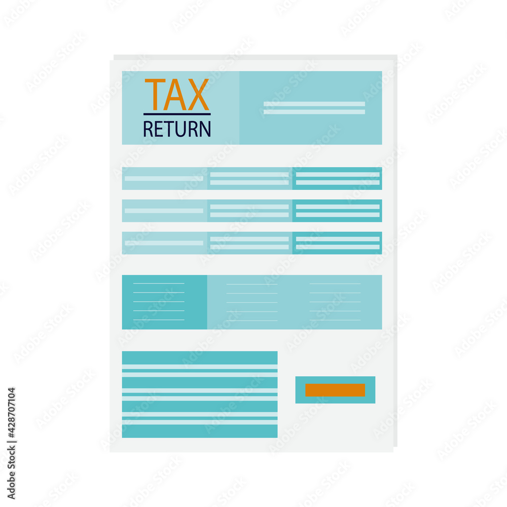 Tax return. Form, income statement. A completed and registered paper ...