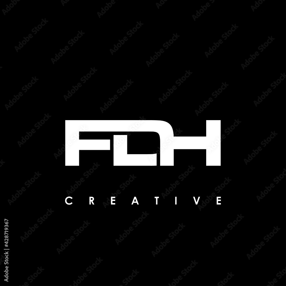 Vetor de FDH Letter Initial Logo Design Template Vector Illustration do ...
