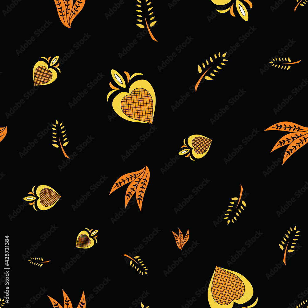 Vector black background Brittany celtic, Breton trational folklore ...