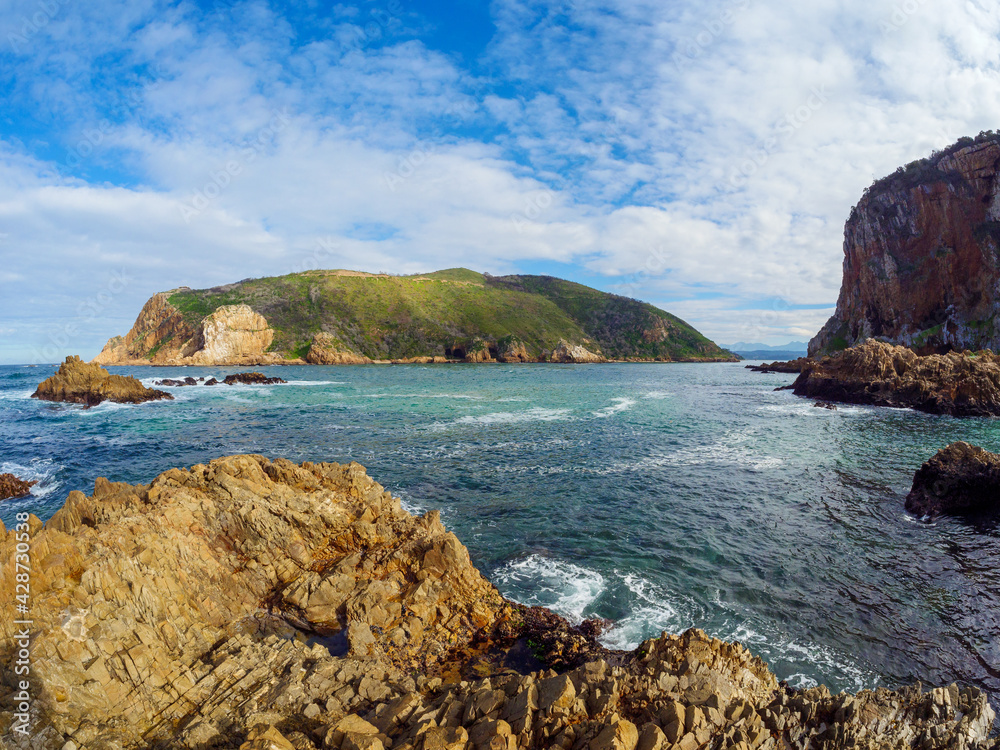 Image Number . Sea level view of Knysna Heads, a popular tourist ...