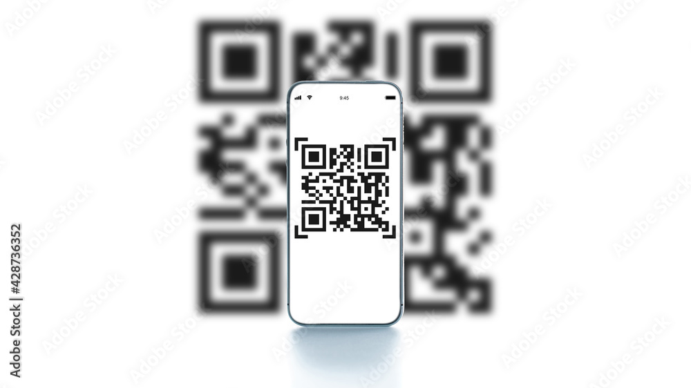 Qr code technology. Mobile smartphone screen for payment, online pay ...