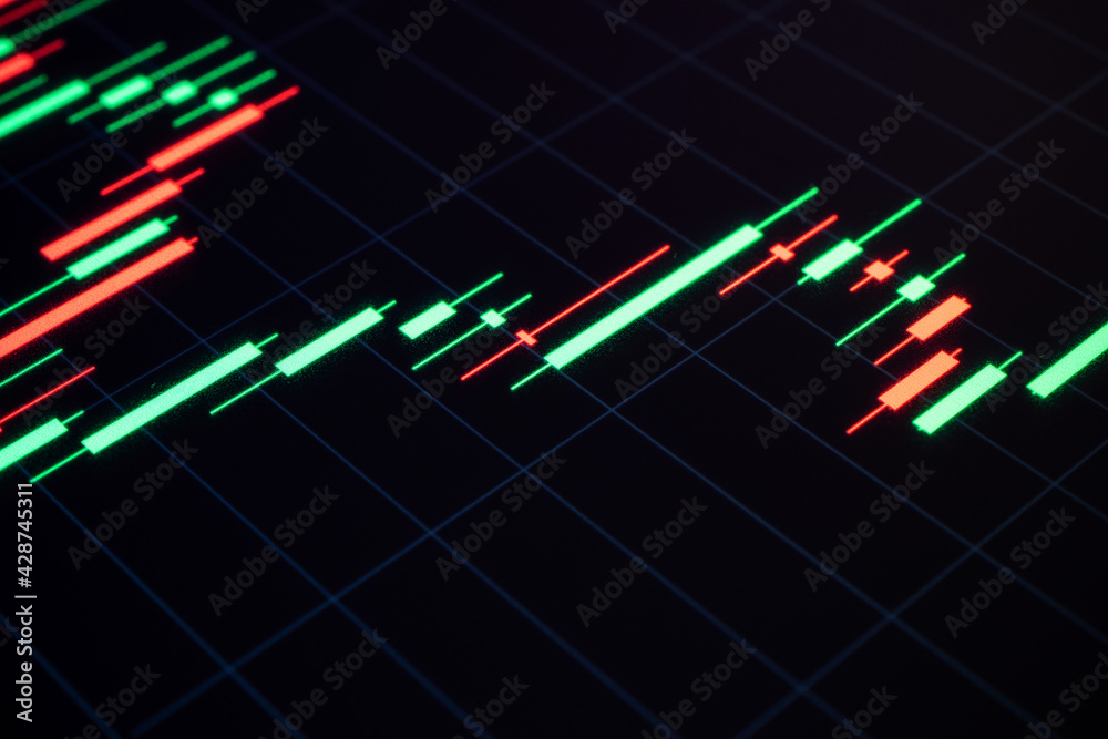 Economic graphic. Financial chart, stock analysis data for business ...