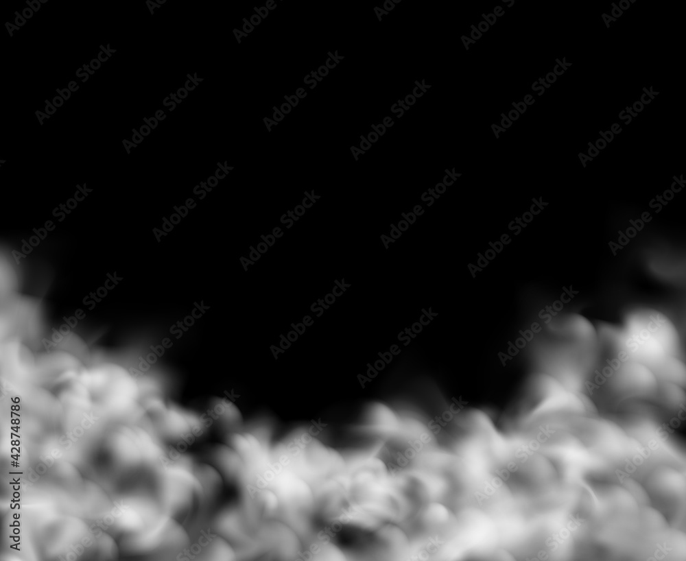 Smoke background. White clouds backdrop, fog effect or magic mist ...