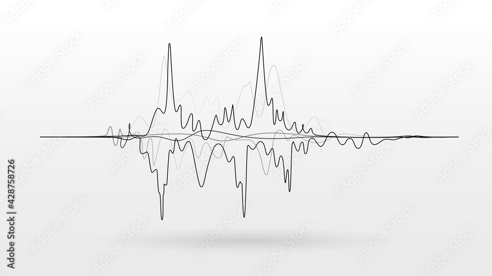 Noise sound wave signal vector background Stock Vector | Adobe Stock