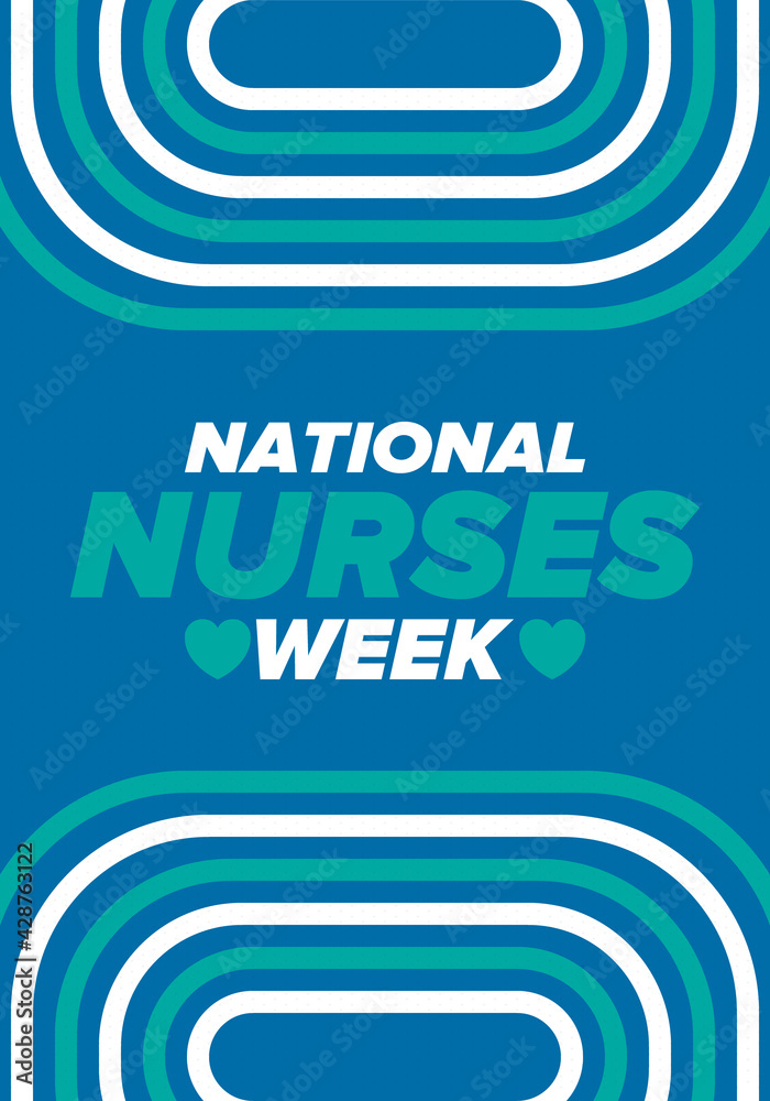National Nurses Week. Thank you nurses. Medical and health care concept ...