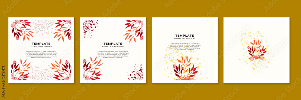 Social media stories and post creative Vector set. Background template ...