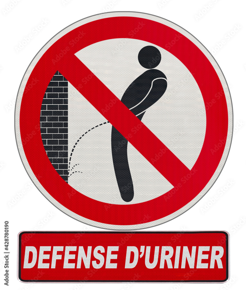 Panneau défense d’uriner Stock Photo | Adobe Stock