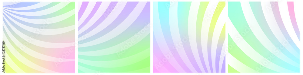 Set of vector gentle pastel bright trendy gradients. 2021 collection of ...