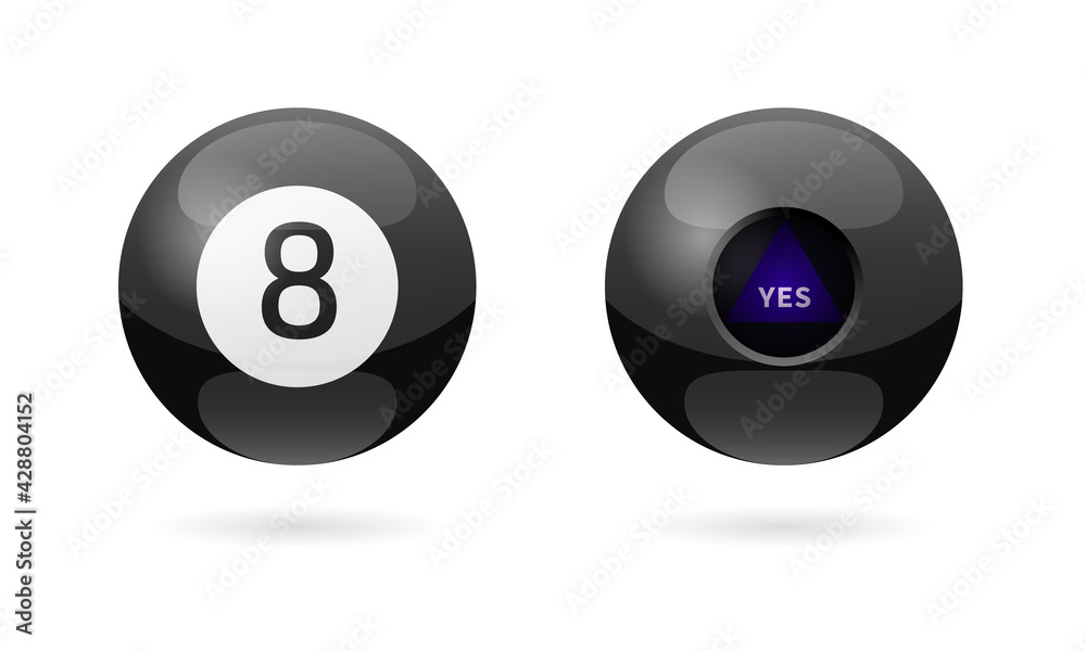 Magic 8 ball icon. Clipart image isolated on white background Stock ...