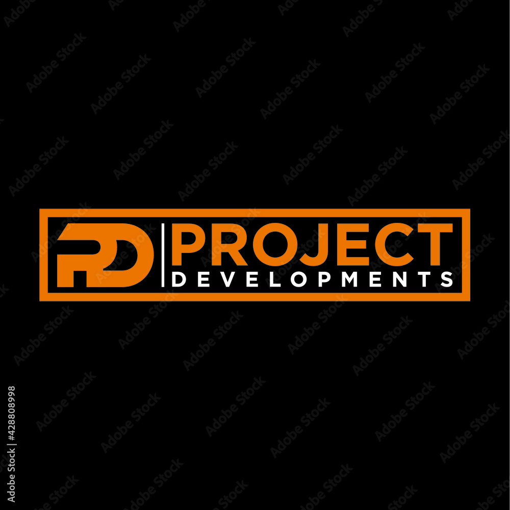 letter pd vector logo project development Stock Vector | Adobe Stock