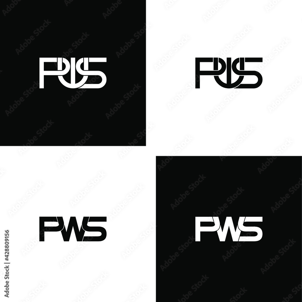 pws letter original monogram logo design Stock Vector | Adobe Stock