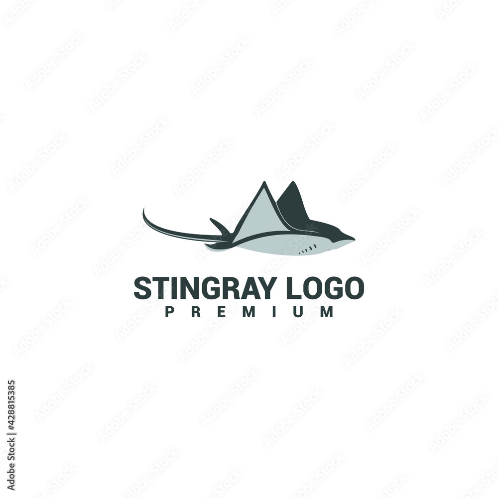 Stingray vector logo design Stock Vector | Adobe Stock