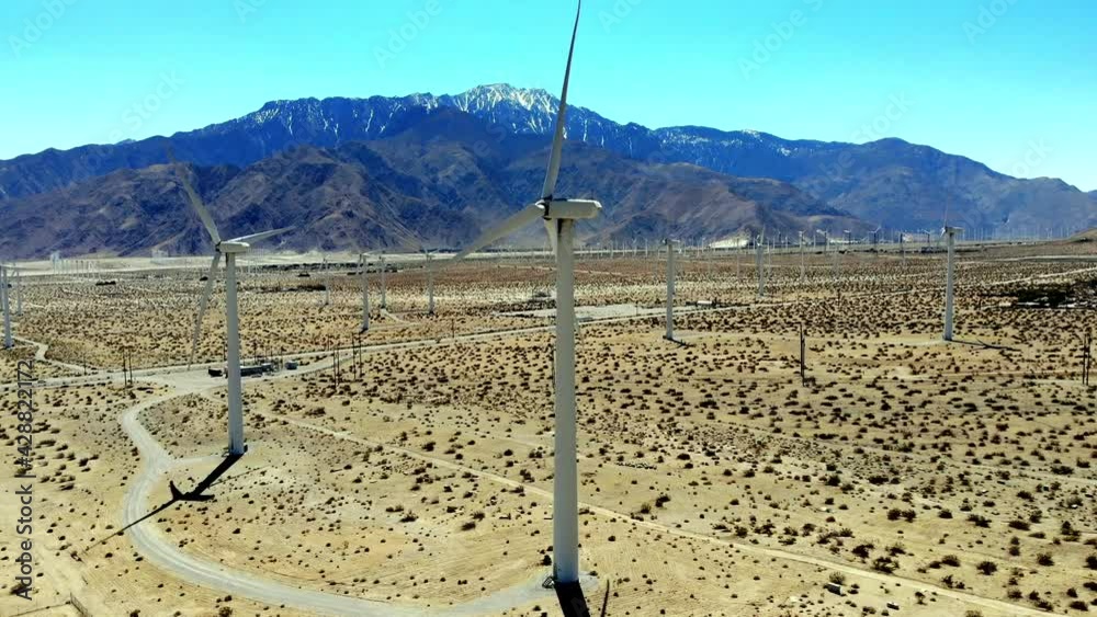 Vidéo Stock Windmills, wind turbines energy, green, renewable, power ...