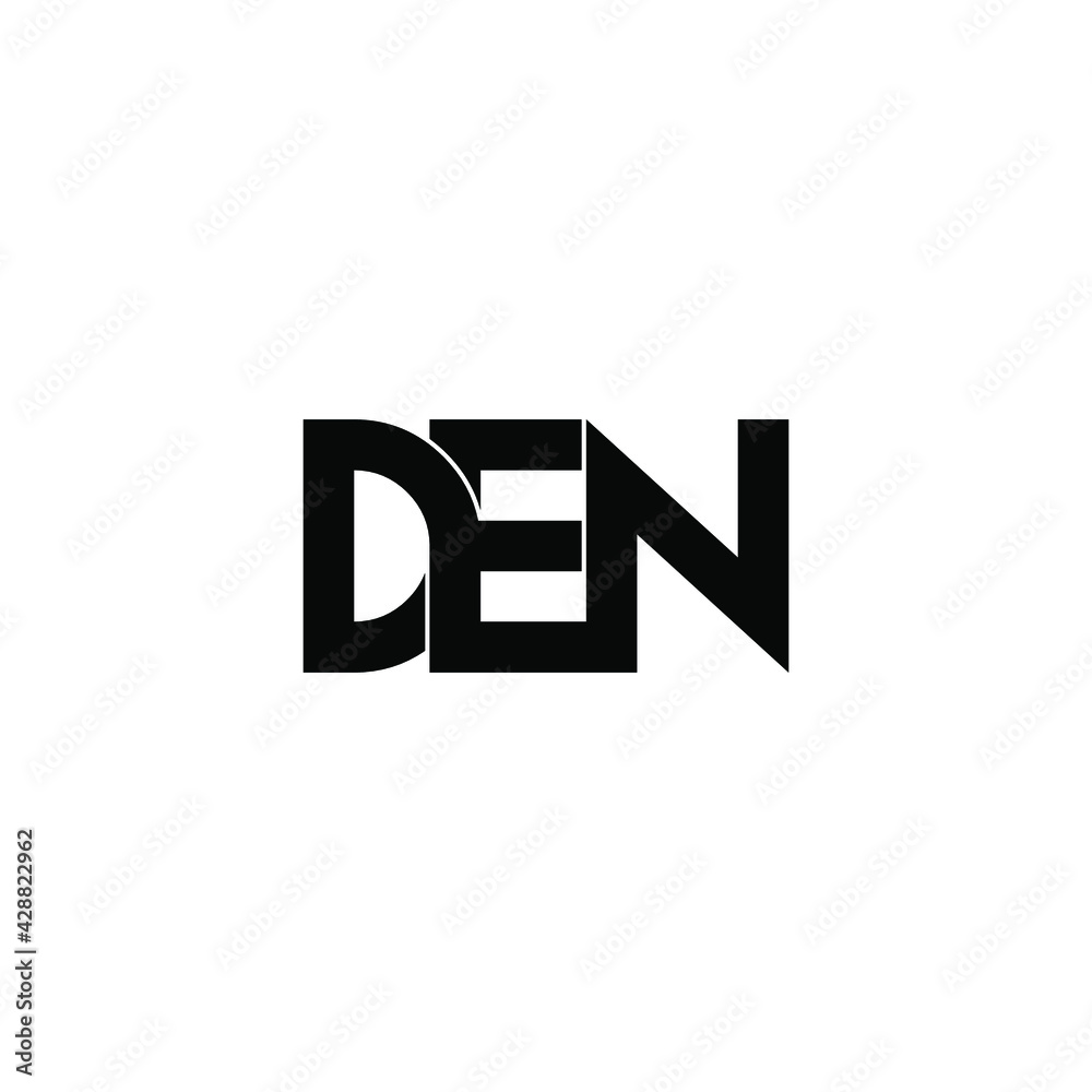 den letter original monogram logo design Stock Vector | Adobe Stock