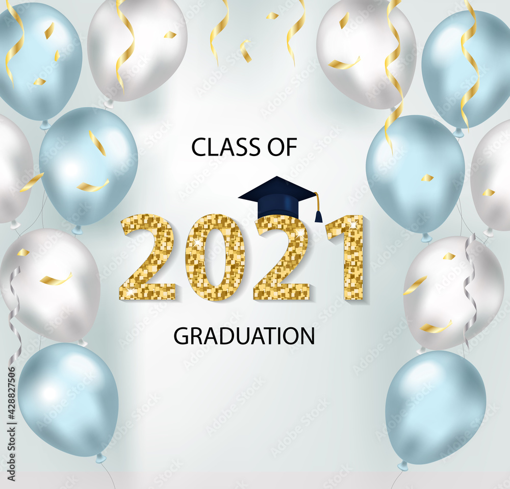 Class of 2021 graduation congratulation template for your design with ...