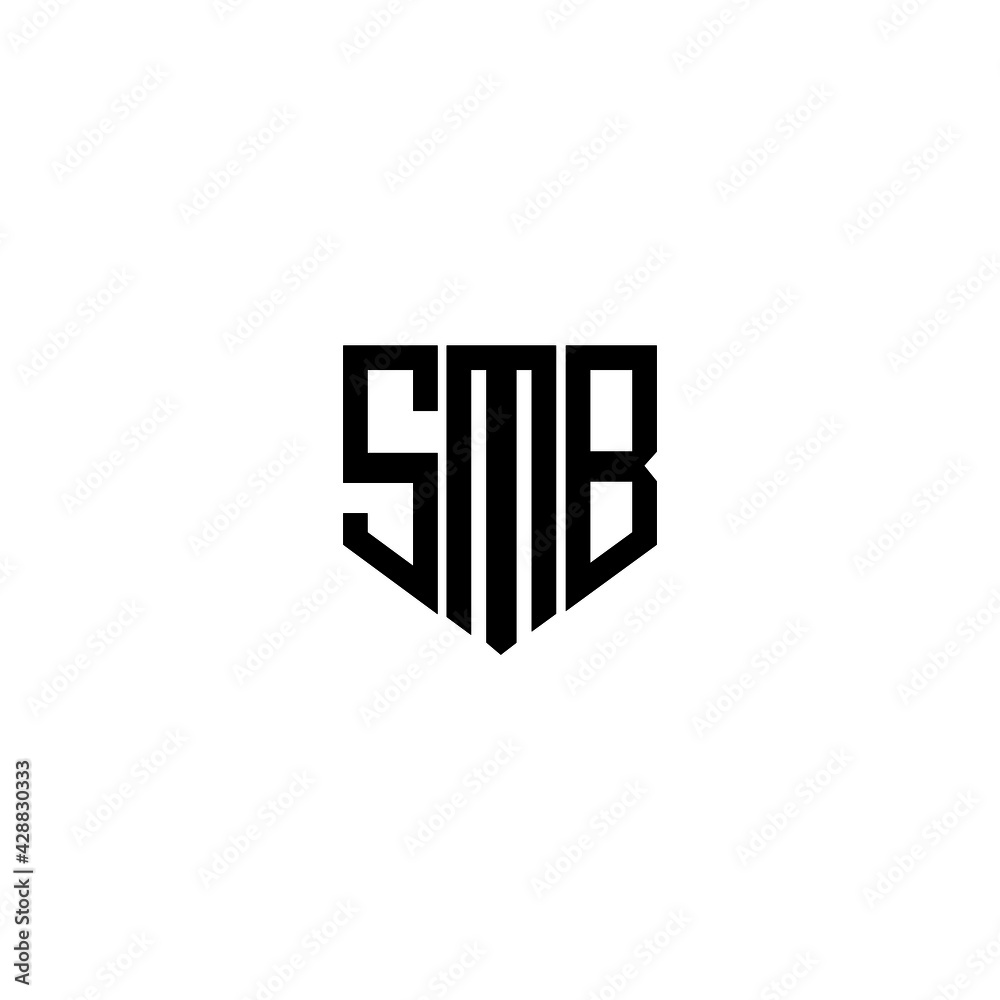 SMB letter logo design with white background in illustrator, cube logo ...