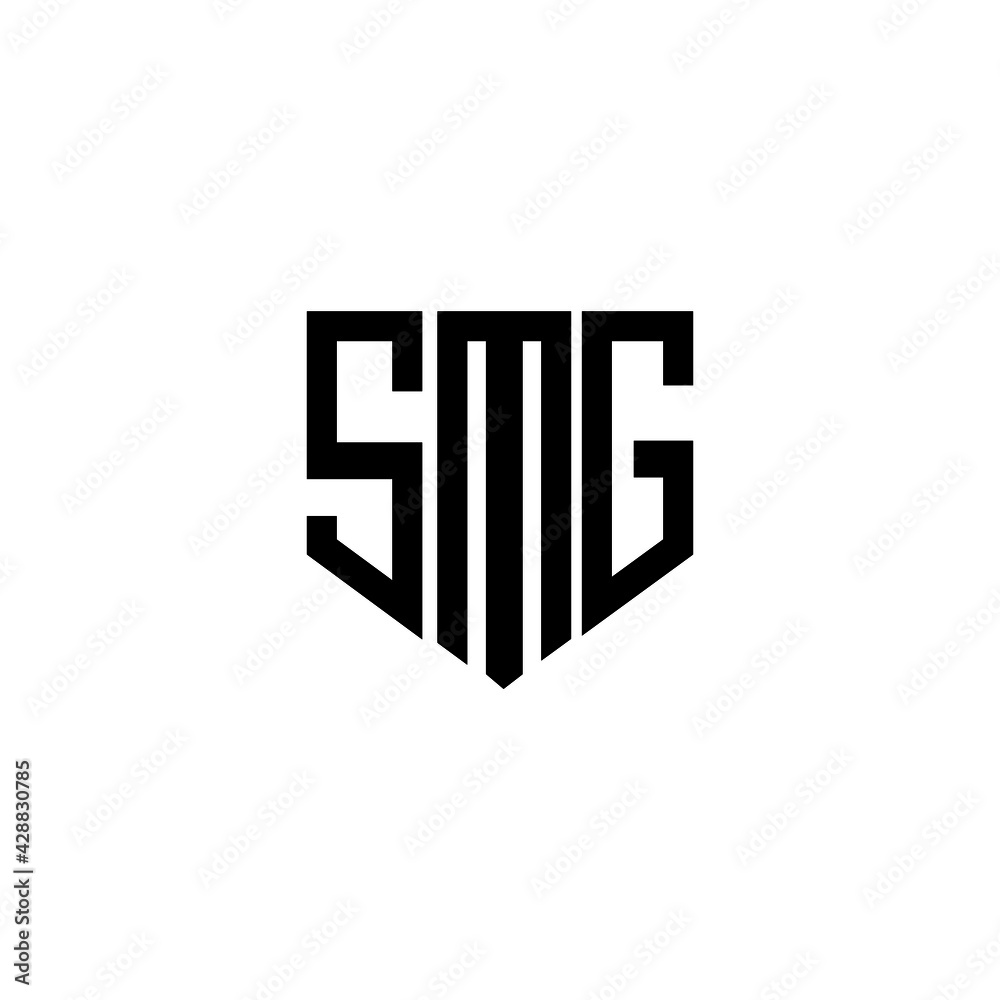 SMG letter logo design with white background in illustrator, cube logo ...