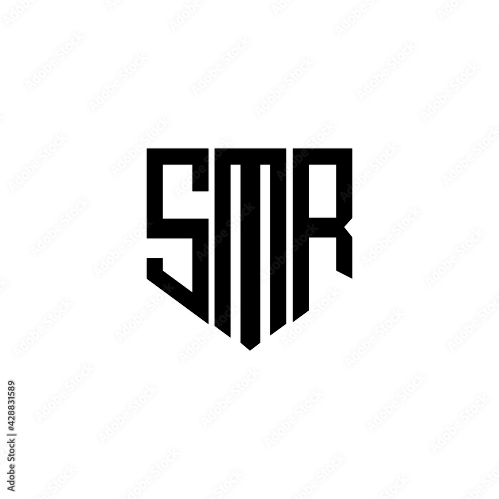 SMR letter logo design with white background in illustrator, cube logo ...