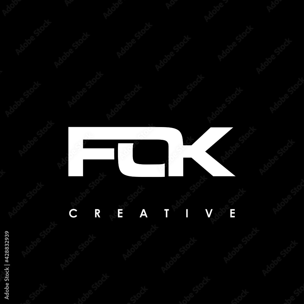 FOK Letter Initial Logo Design Template Vector Illustration Stock ...